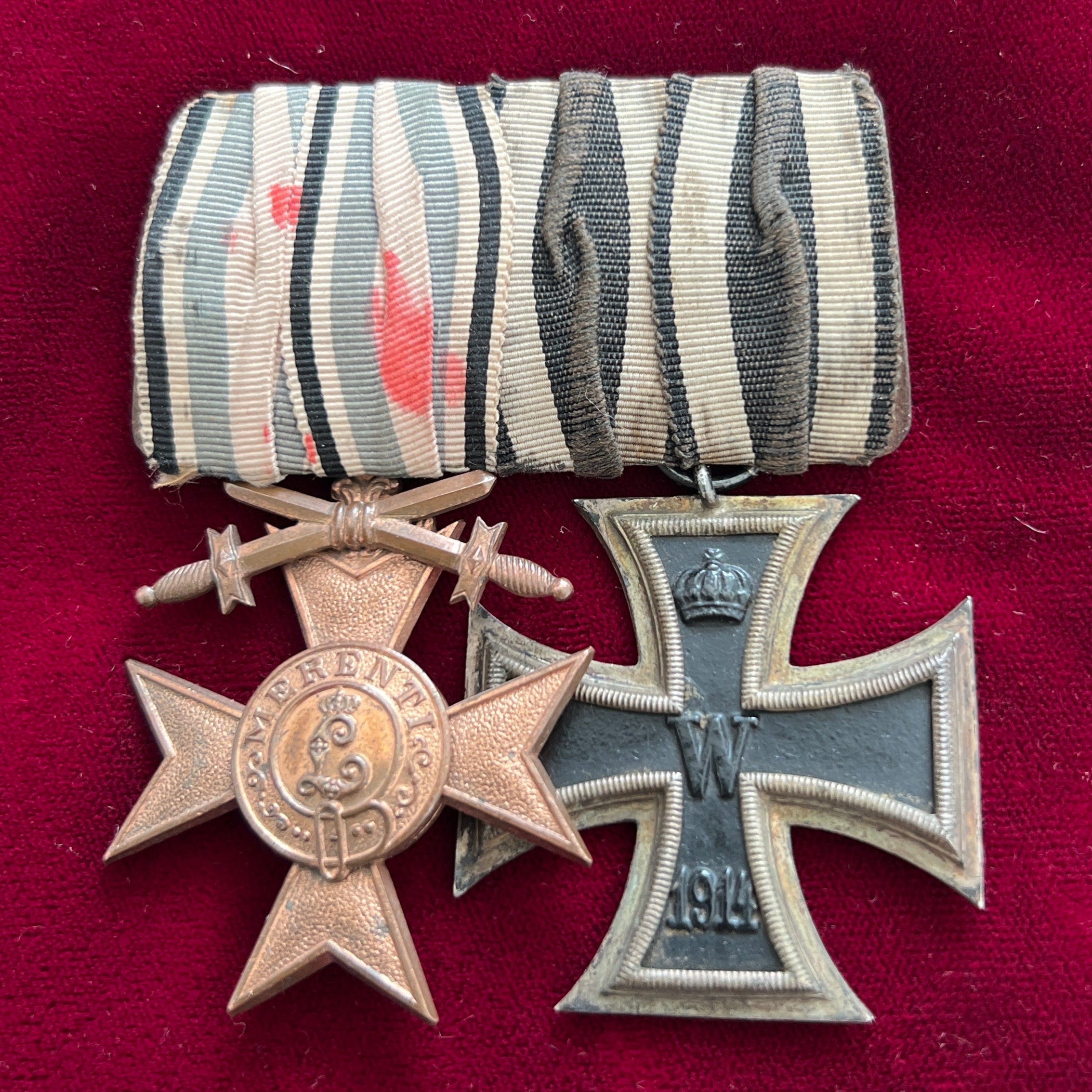 Imperial Germany, Bavaria Cross of Merit/ Iron Cross 1914-18 pair ...