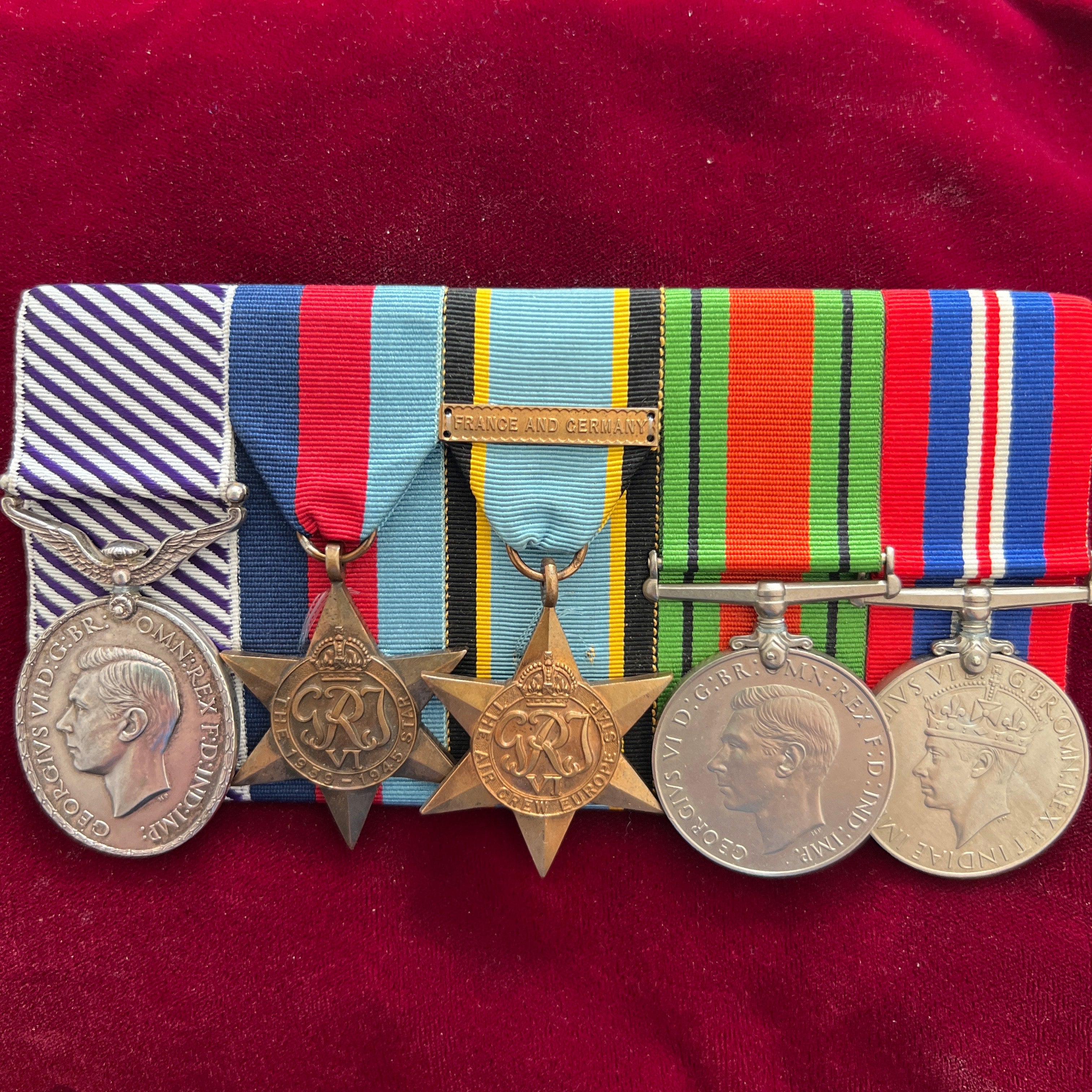Distinguished Flying Medal group of 5 to 1437778 Flight Sergeant Edwar ...