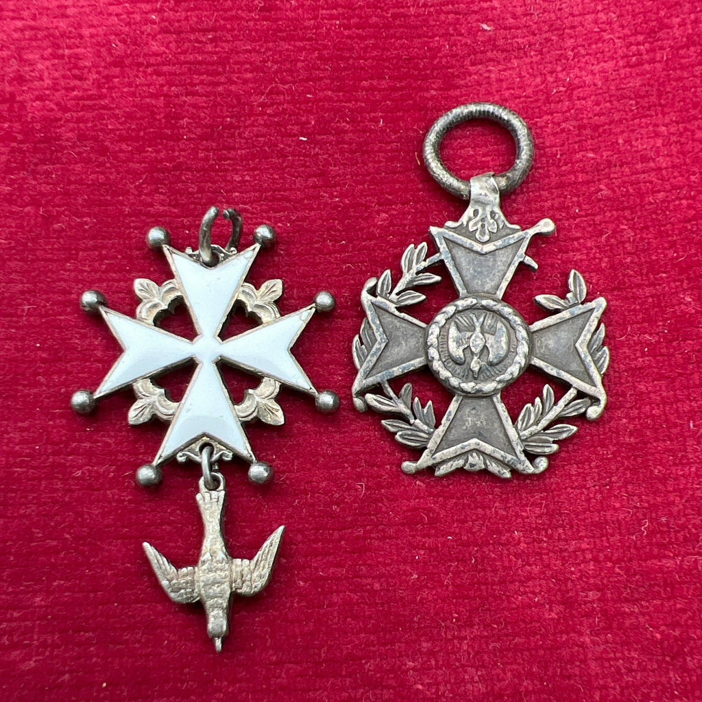 France, Order of Saint Louis, small size, 2 examples ...