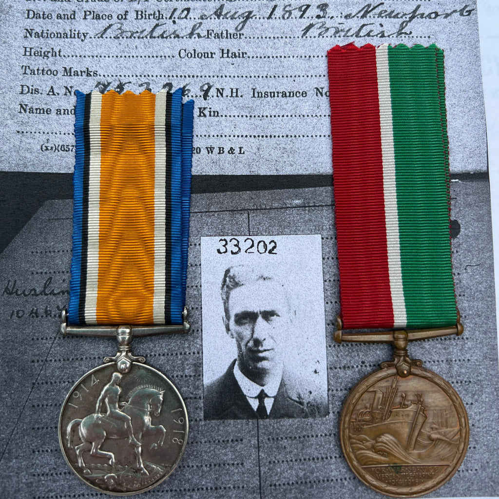 Merchant Marine 1914-18 pair to Master Mariner William George Hogan ...