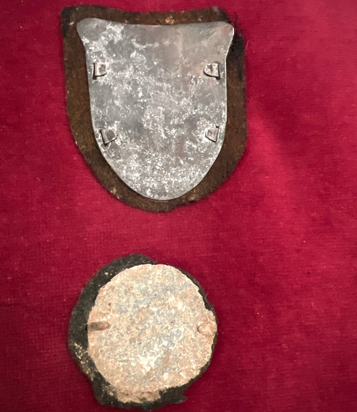 Nazi Germany, Krim Shield with Driver's Badge, bronze gilt, worn shiel ...