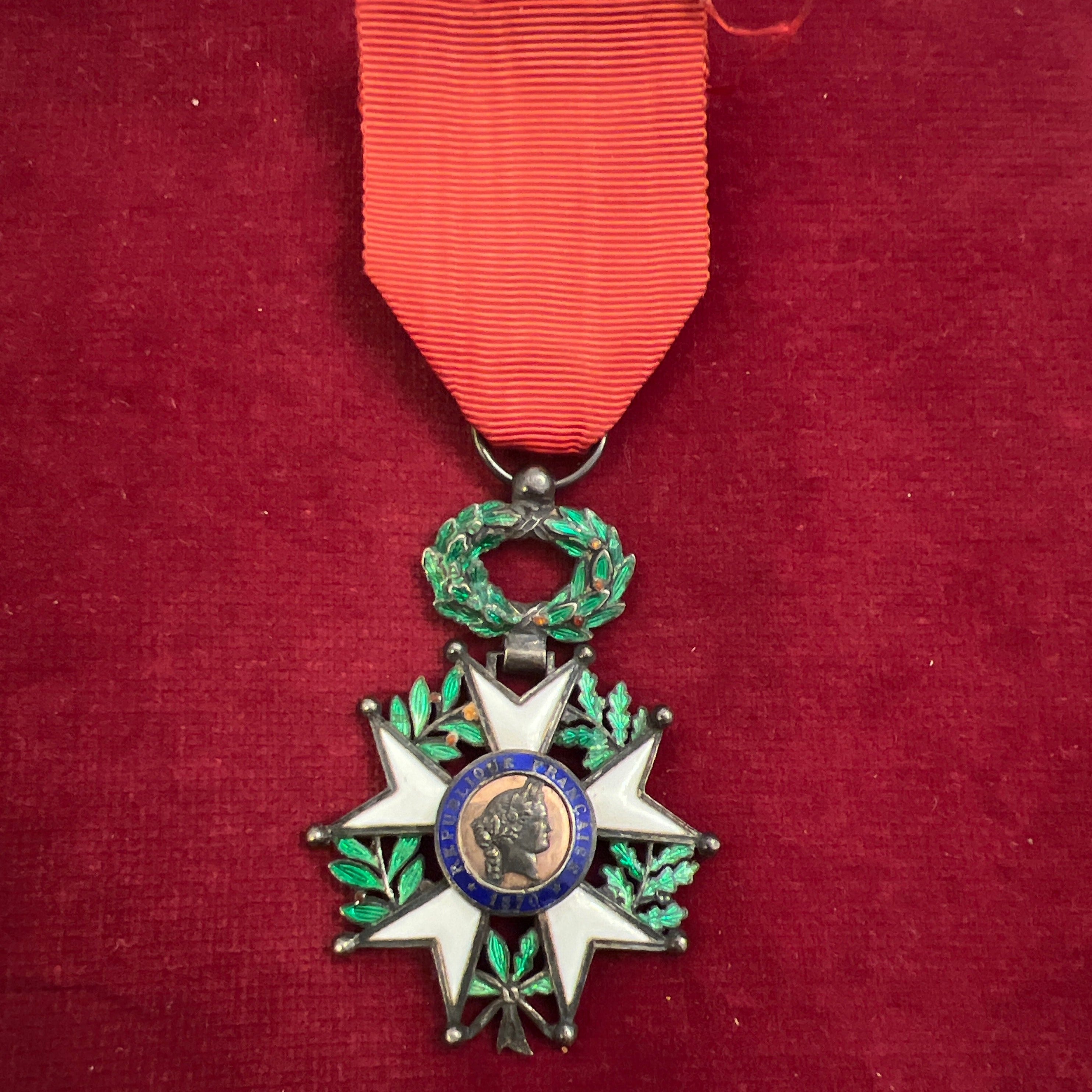 France, Legion of Honour, knight, 2 piece with gold centre ...