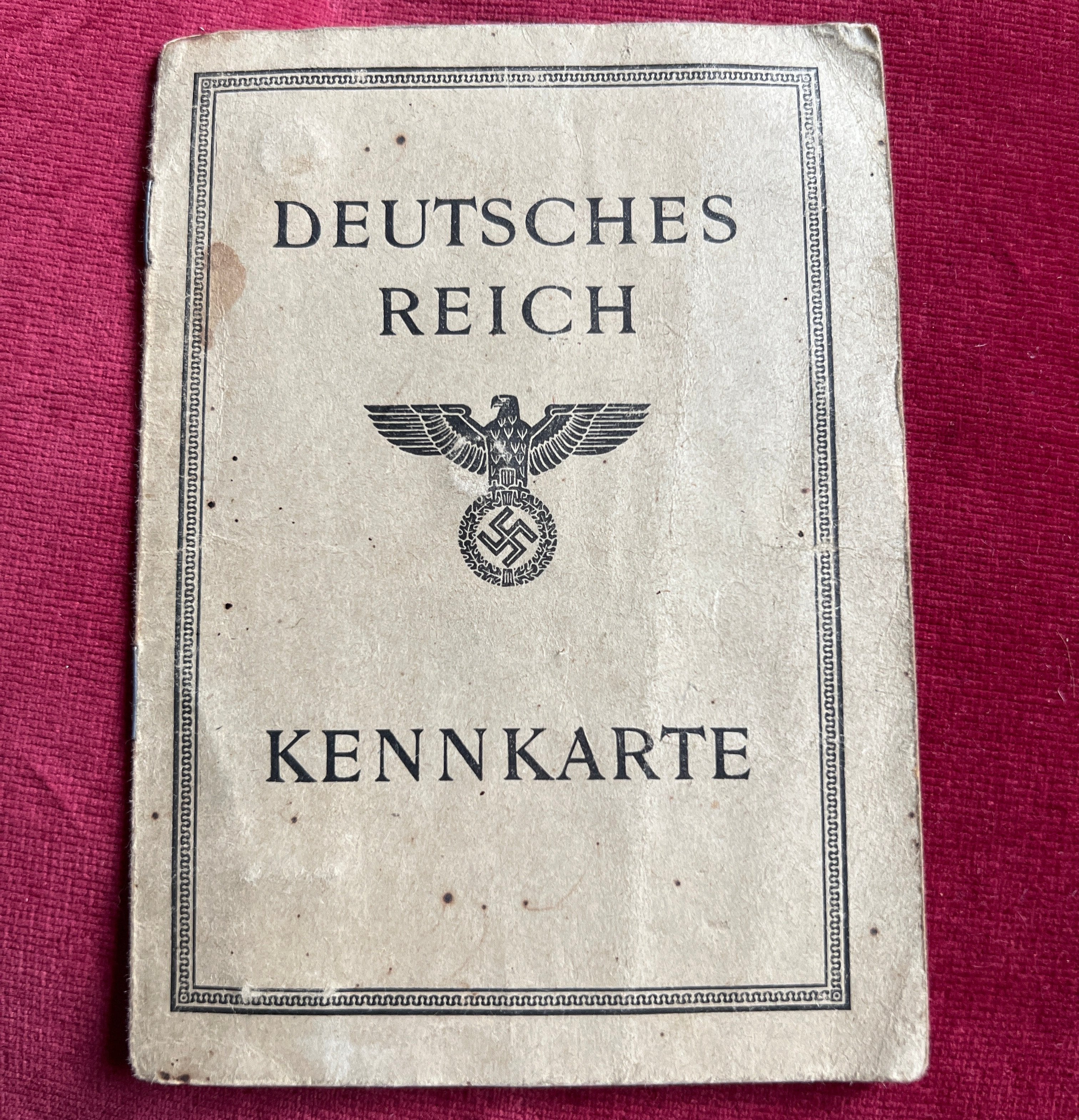 Nazi Germany, Kennkarte ID Card to Lydia Helene Klara, a civilian ...