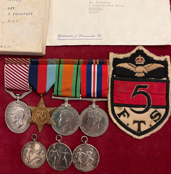 Group of 4 with sports medals to Flight Lieutenant Thomas Pounteny, RA ...