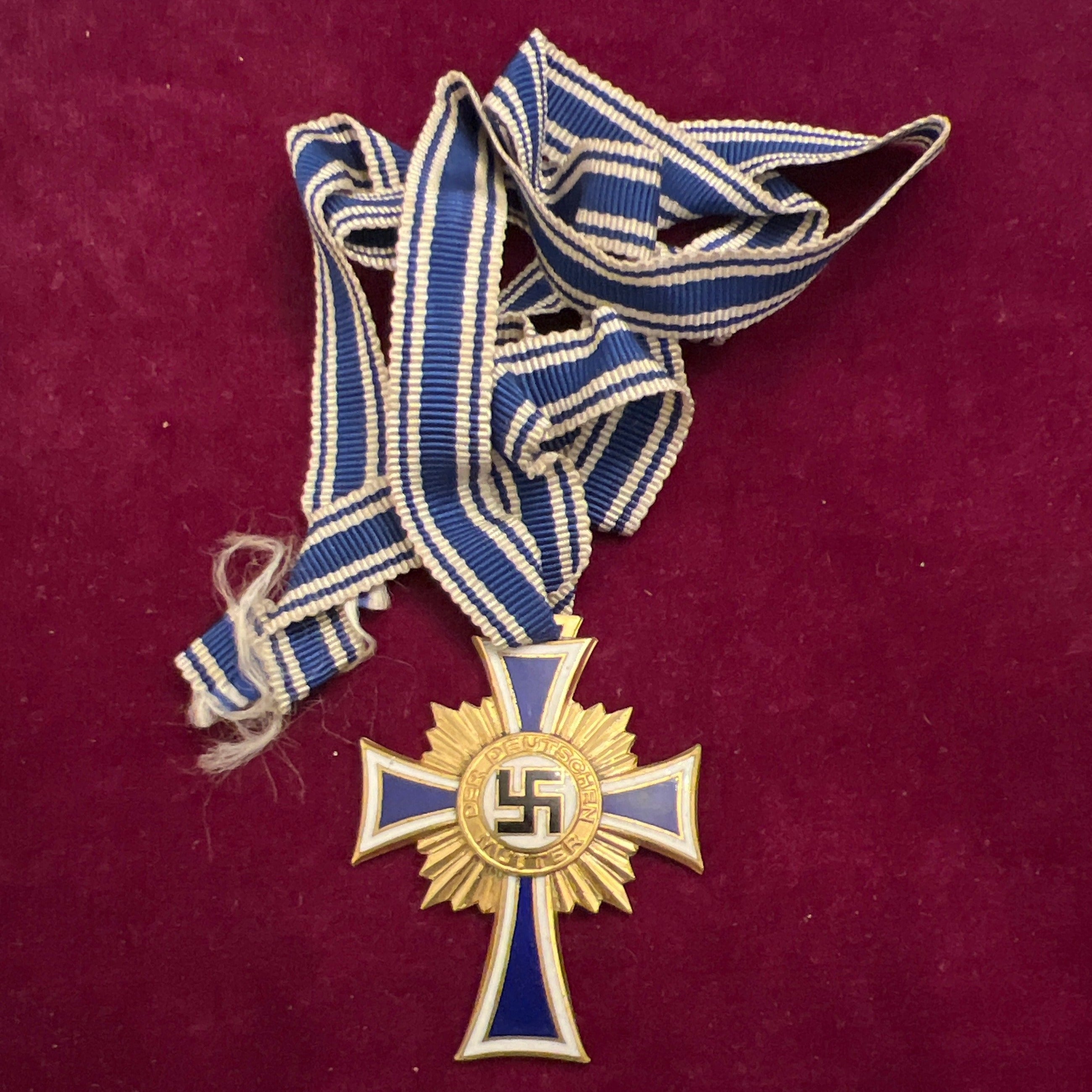 Nazi Germany, Mother's Cross, 1st class, with full ribbon ...