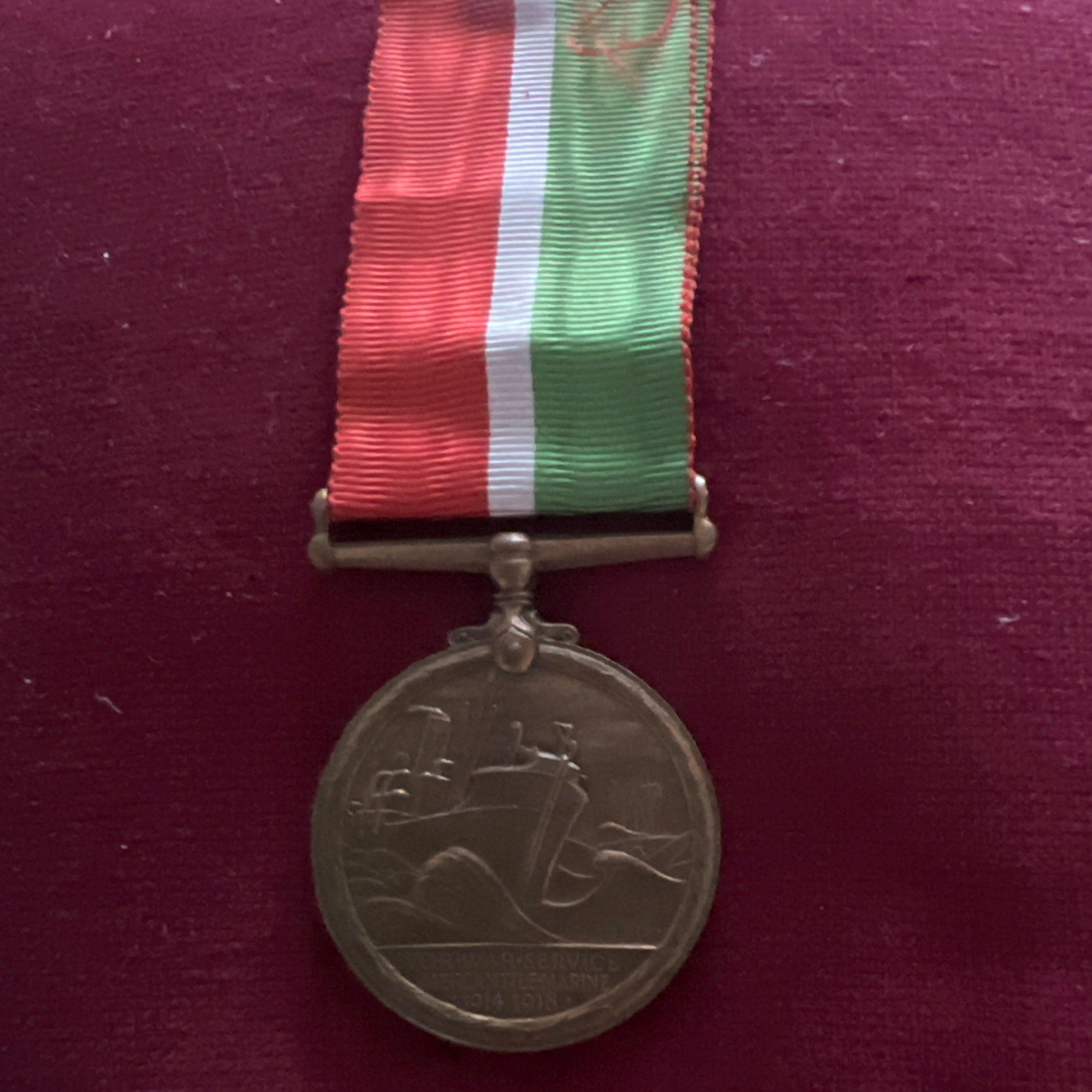 Merchant Marine War Medal, named to Henry Lear, Ship Steward, showed d ...