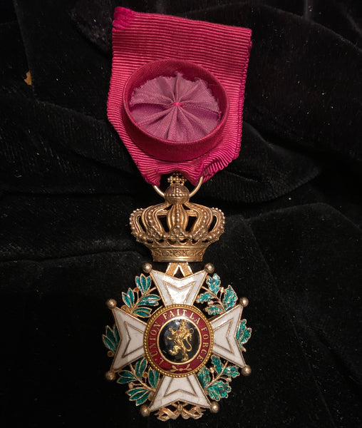 Belgium, Order of Leopold, officer class, silver-gilt, a nice example ...