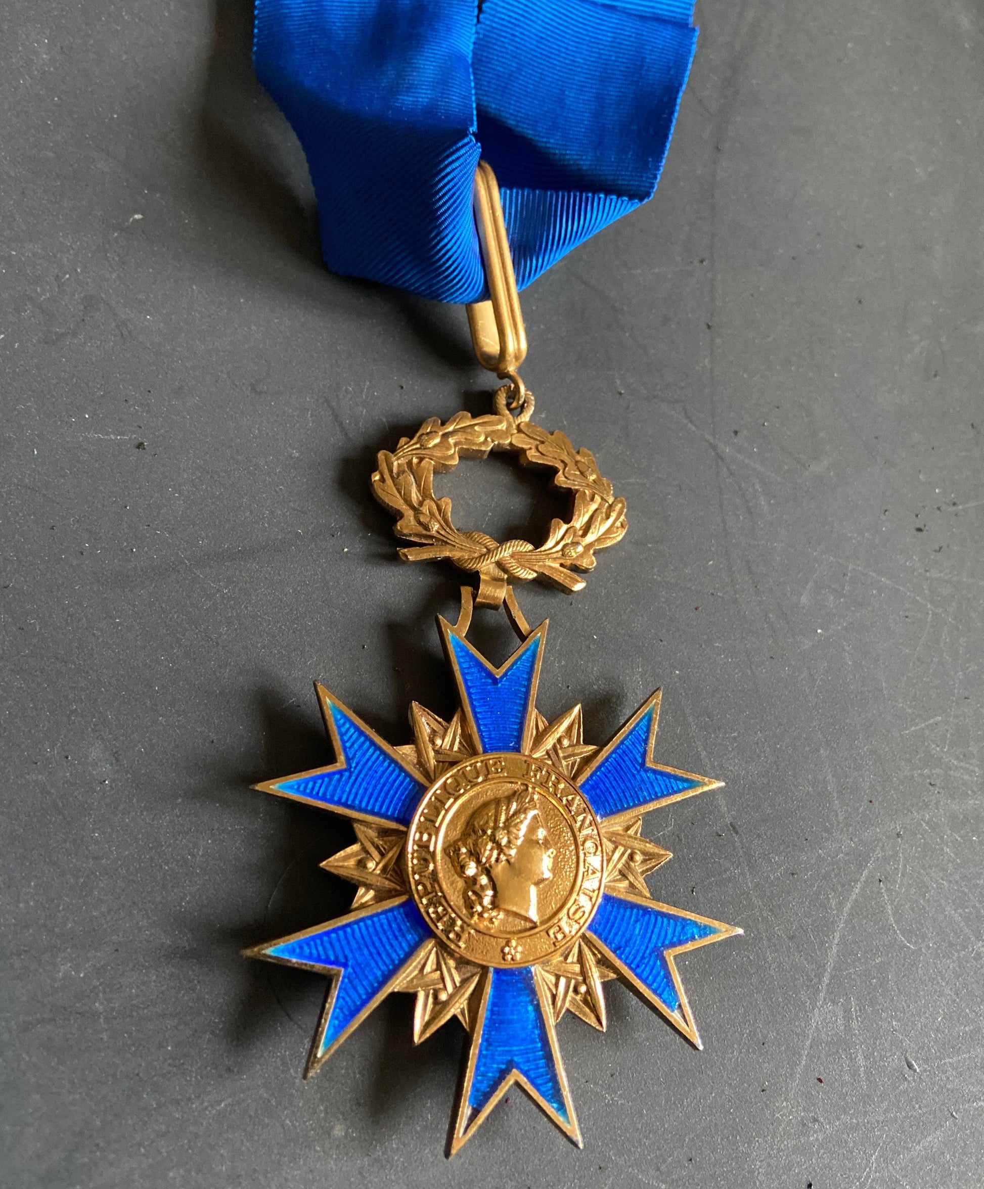 France, Order of National Merit, commander class, neck badge, silver g ...