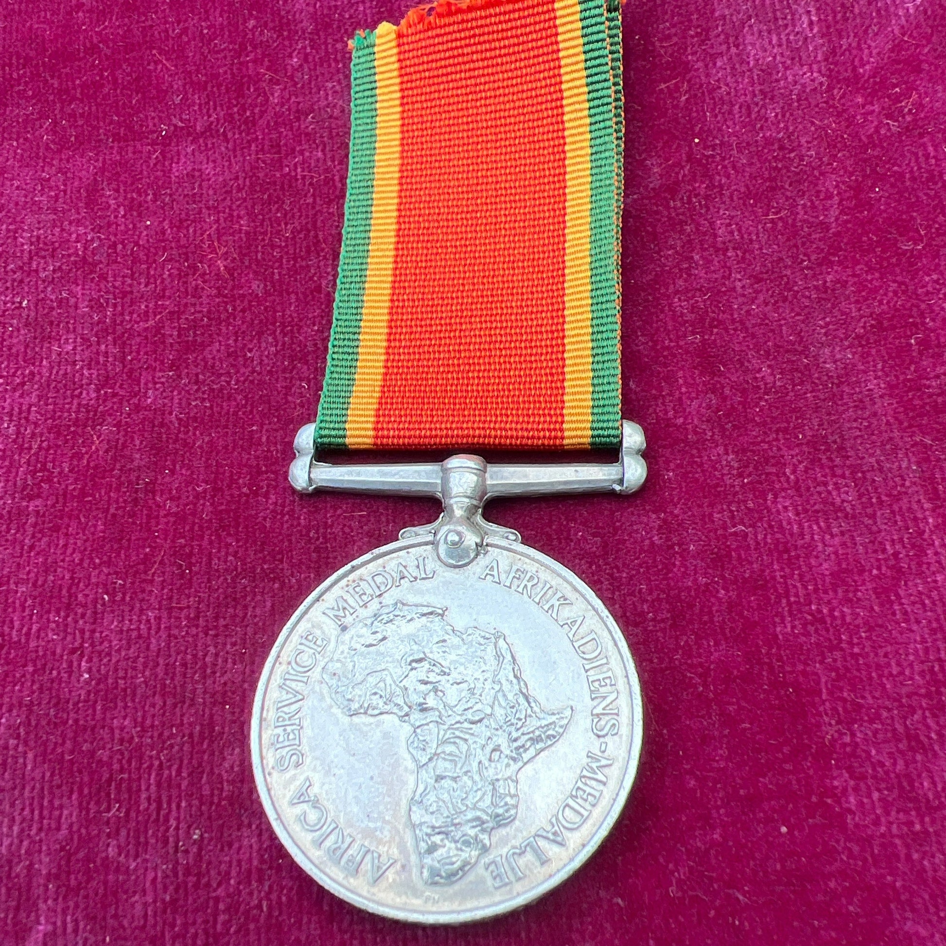 South Africa, Africa Service Medal, 1939-45, named to 31067 A. J. Endr ...