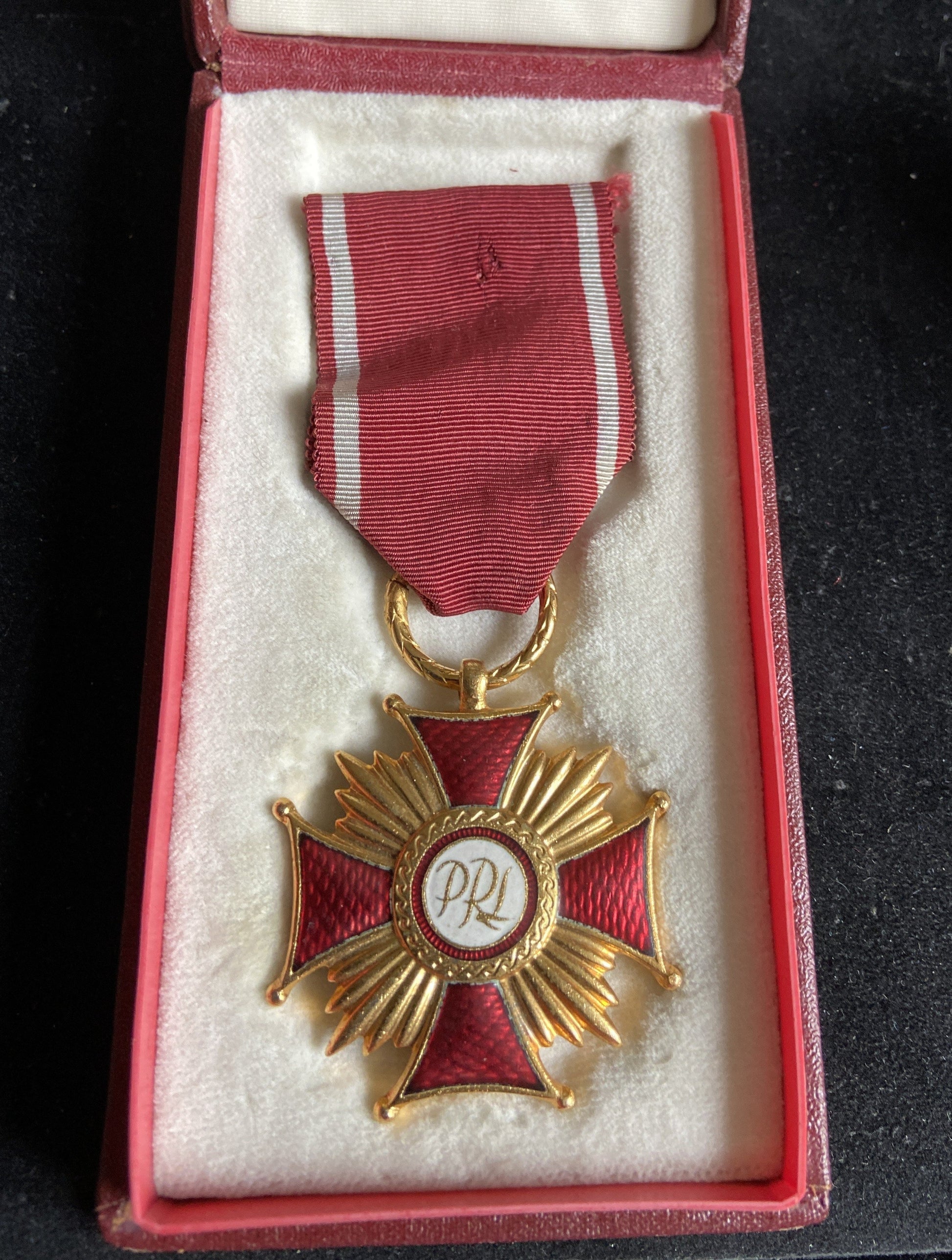 Poland, Cross of Merit, civil, 1946-1989, 1st class, in box of issue ...