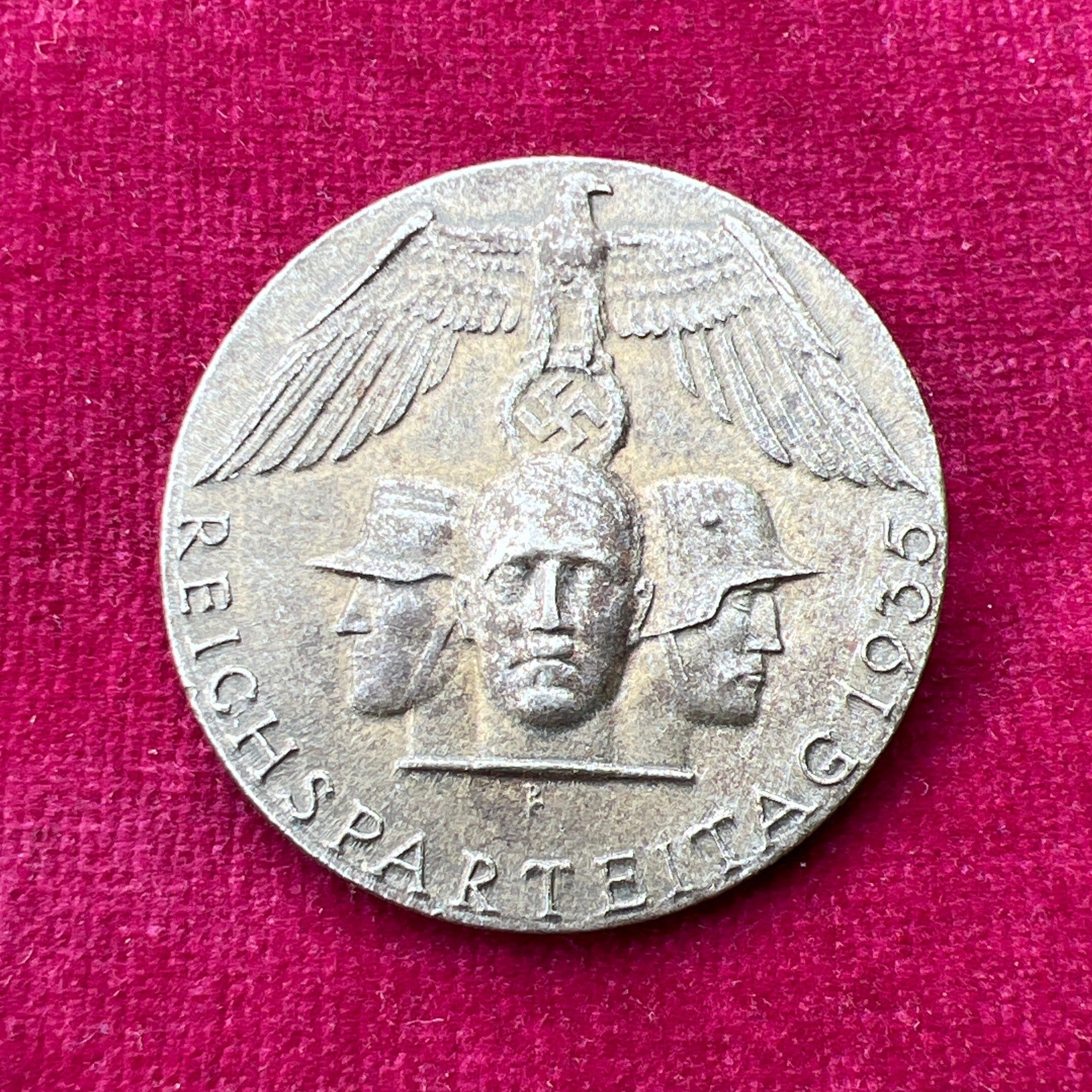 Nazi Germany, Nazi Party Day rally badge, 1935 – BuyMilitaryMedals.com