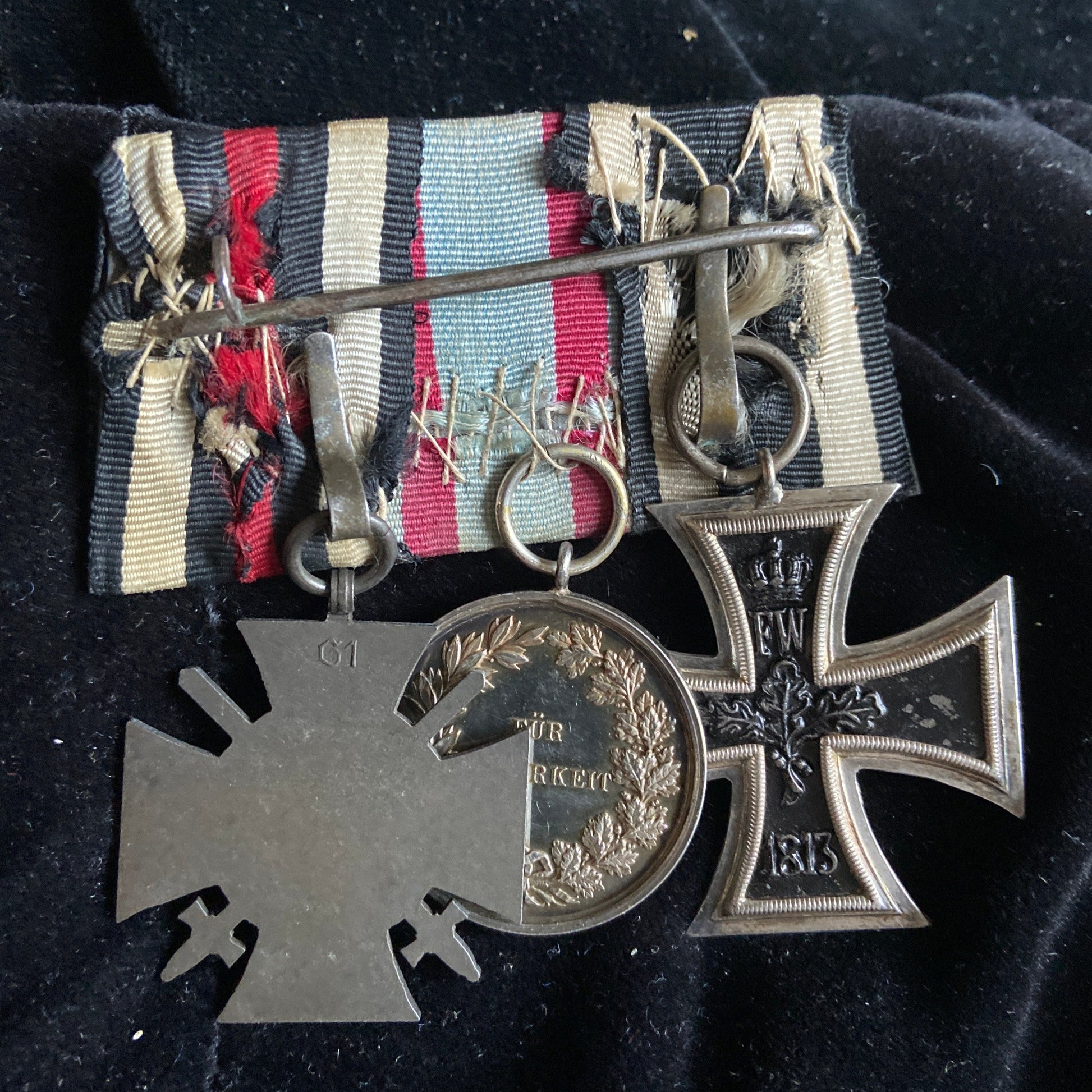 Germany, group of 3: Iron Cross, Medal of Merit, silver, from Hesse St ...