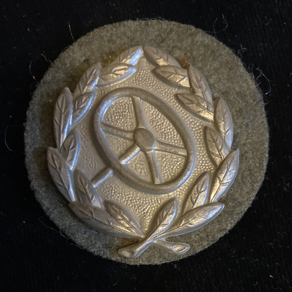 Nazi Germany, Army Driver's badge, 2nd class, complete with cloth back ...